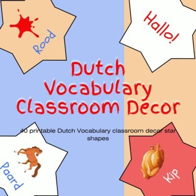 Engage Students with Dutch Vocabulary Classroom Decorations