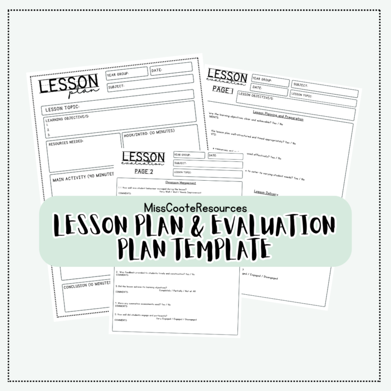 Enhance Teaching Practice with Comprehensive Lesson Templates