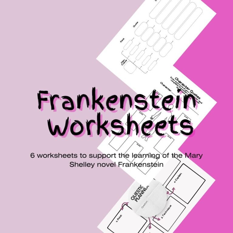 Enhance Students' Understanding of Frankenstein with Printable PDF Resource