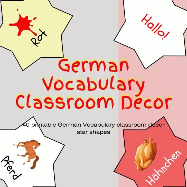 Brighten Your Classroom with German Vocabulary Decor PDF