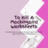 Enhance Students' Understanding of To Kill A Mockingbird with Printable ...