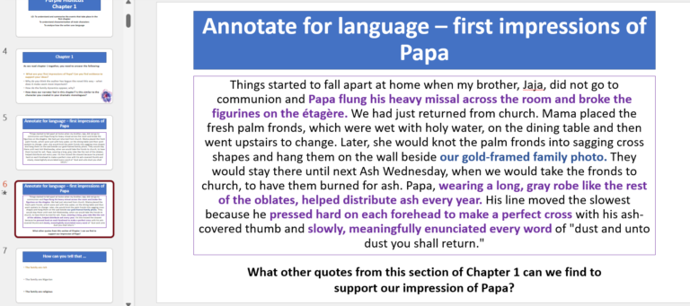 Engaging PowerPoint for Teaching 'Purple Hibiscus' Chapters