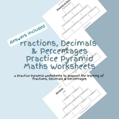 Fractions Decimals Percentages Maths Practice Pyramid Worksheets - Free ...