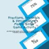 Engage Maths Revision with Fractions Bingo Game
