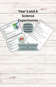 Year 3 and 4 Science Experiment Pack - Free and Premium Teaching ...