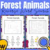 Forest Animals Reverse Word Search Activity