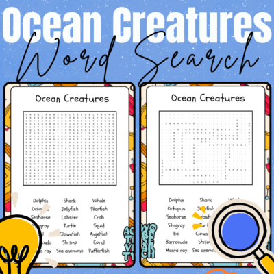 Explore Sea Life with Ocean Creatures Word Search