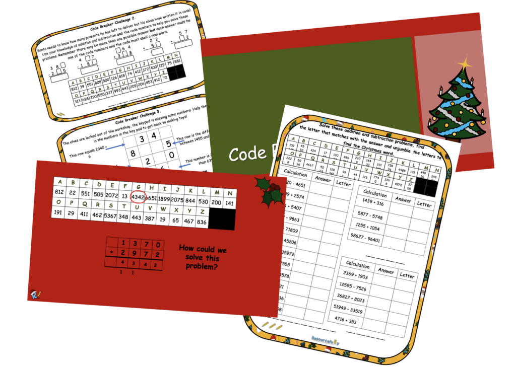 Christmas Code Breaker: Math Challenges for Years 5 & 6