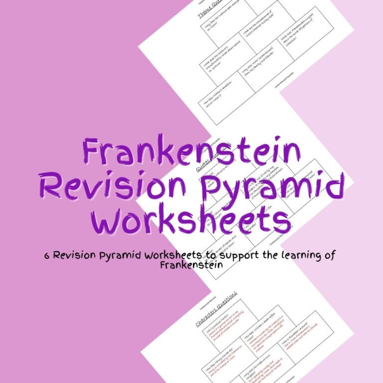 Master Frankenstein with Pyramid Style Worksheets