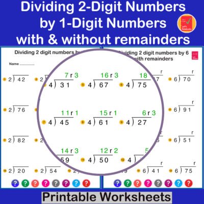 Unlimited 2-Digit Division Worksheets with Solutions