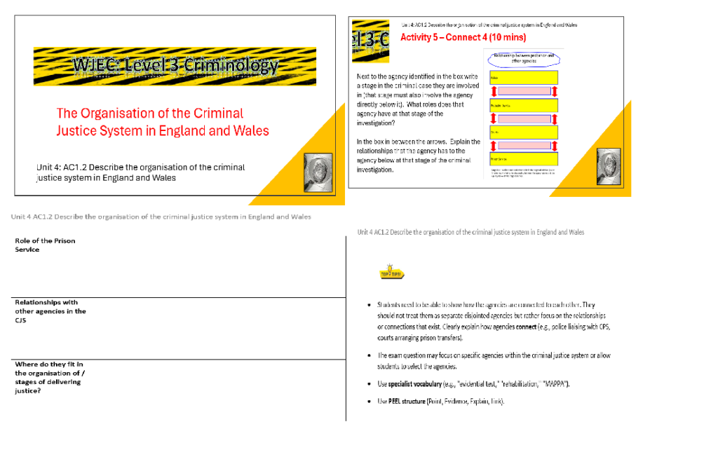 WJEC Criminology Unit 4: Criminal Justice System Guide