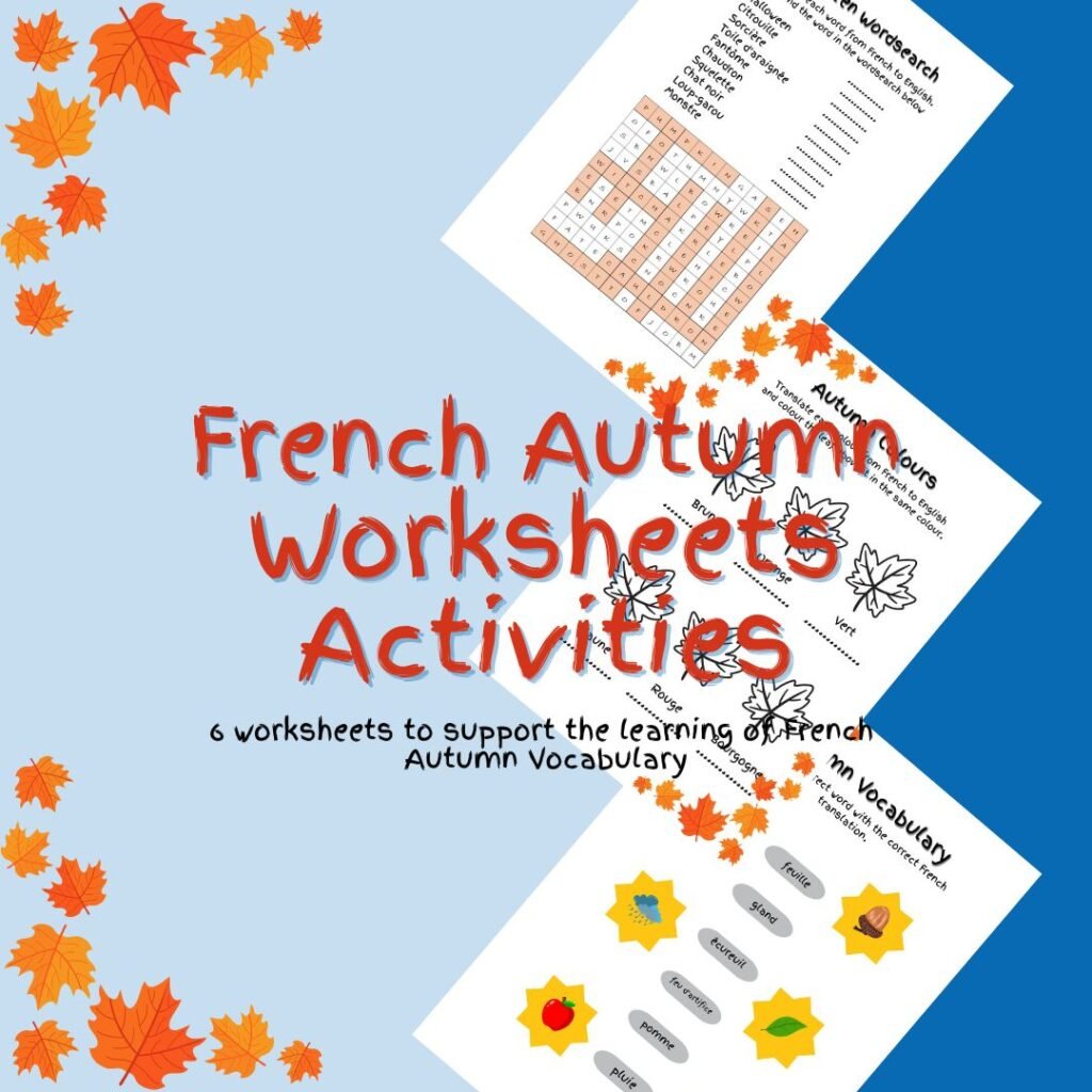 Engage Students with French Autumn Vocabulary Worksheets