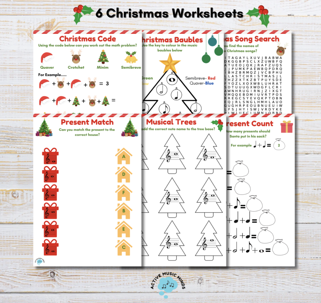 Christmas Music Worksheets: Download Free PDF Now