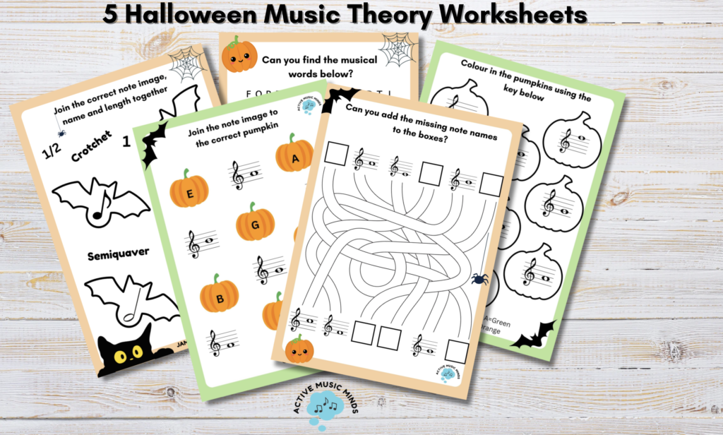 Free Halloween Music Worksheets PDF Download