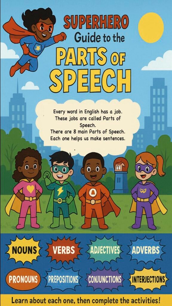 KS2 Grammar: Superhero-themed Parts of Speech Fun!