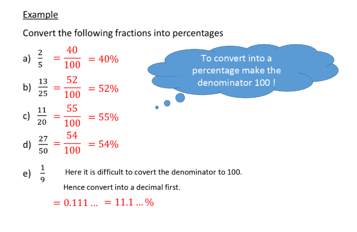 Converting Fractions And Decimals Into Percentages Lesson With Converting Fractions And Decimals Into Percentages Lesson With