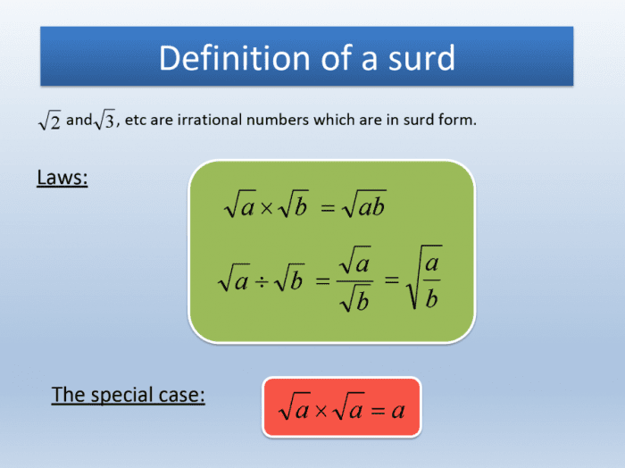 Teaching Simplifying and Using Surds for New GCSE Structure with a ...