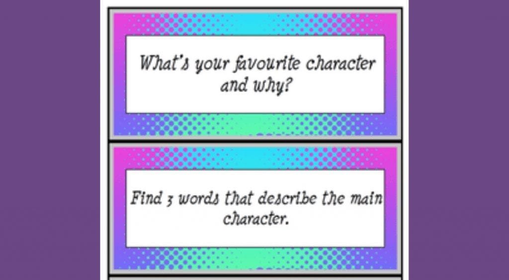 Engage young readers with Fan-n-Pick using fiction character cards