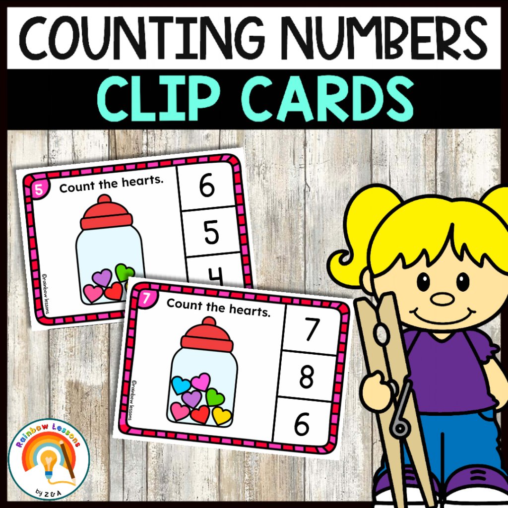 Valentine’s Counting Clip Cards: Fun & Educational!