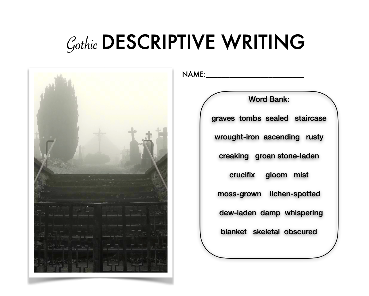 Engaging Gothic Writing Worksheets for Years 7-9